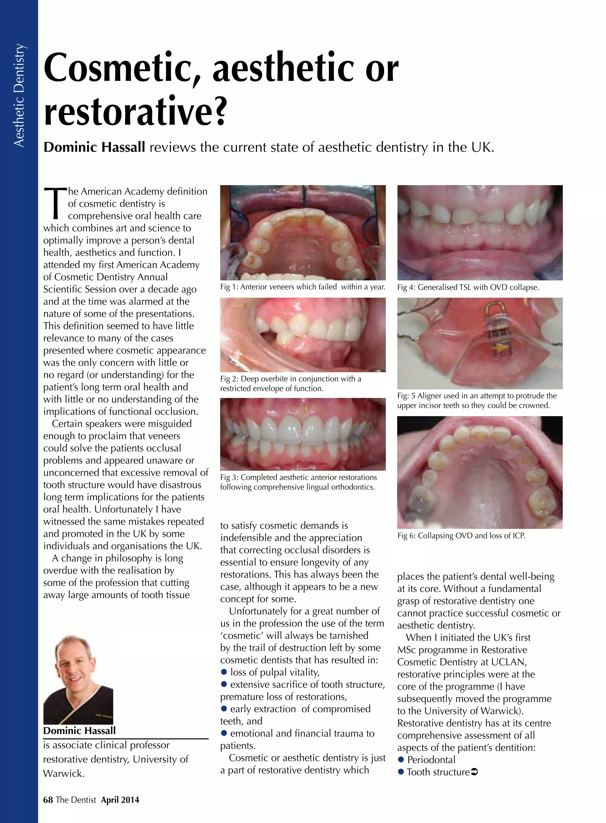 PD article Cosmetic, aesthetic or restorative_ (1) | PDF