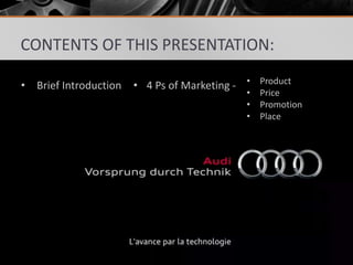 Marketing- My AUDI Presentation | PPTX