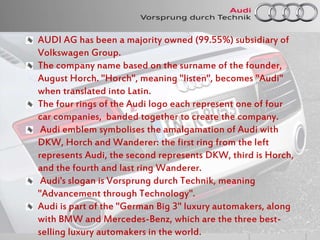 Marketing- My AUDI Presentation | PPTX