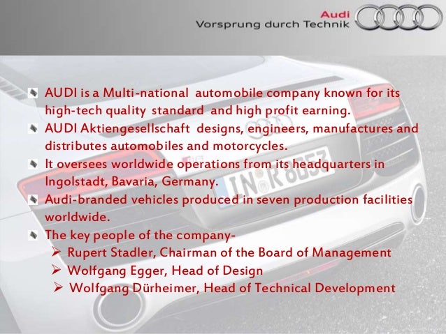 Marketing- My AUDI Presentation