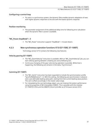 Siemens S7-1500/S7-1500T Motion Control Overview V8.0 | PDF