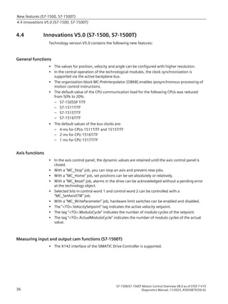 Siemens S7-1500/S7-1500T Motion Control Overview V8.0 | PDF
