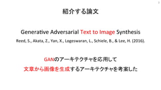 ICML2016読み会 Generative Adversarial Text to Image Synthesis | PPT