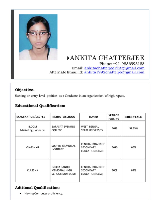 Ankita Chatterjee NEW Resume | PDF