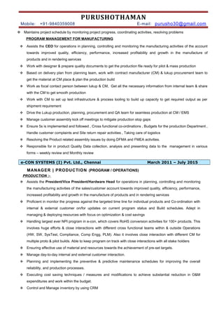 Purush_16Yrs and 8months Exp. | PDF