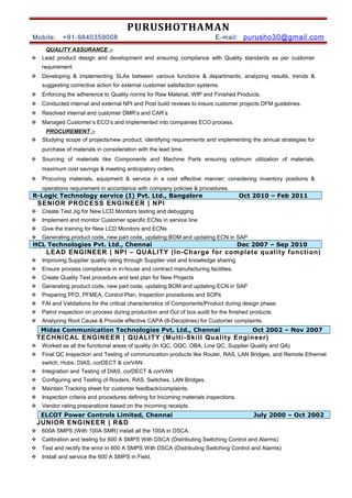 Purush_16Yrs and 8months Exp. | PDF