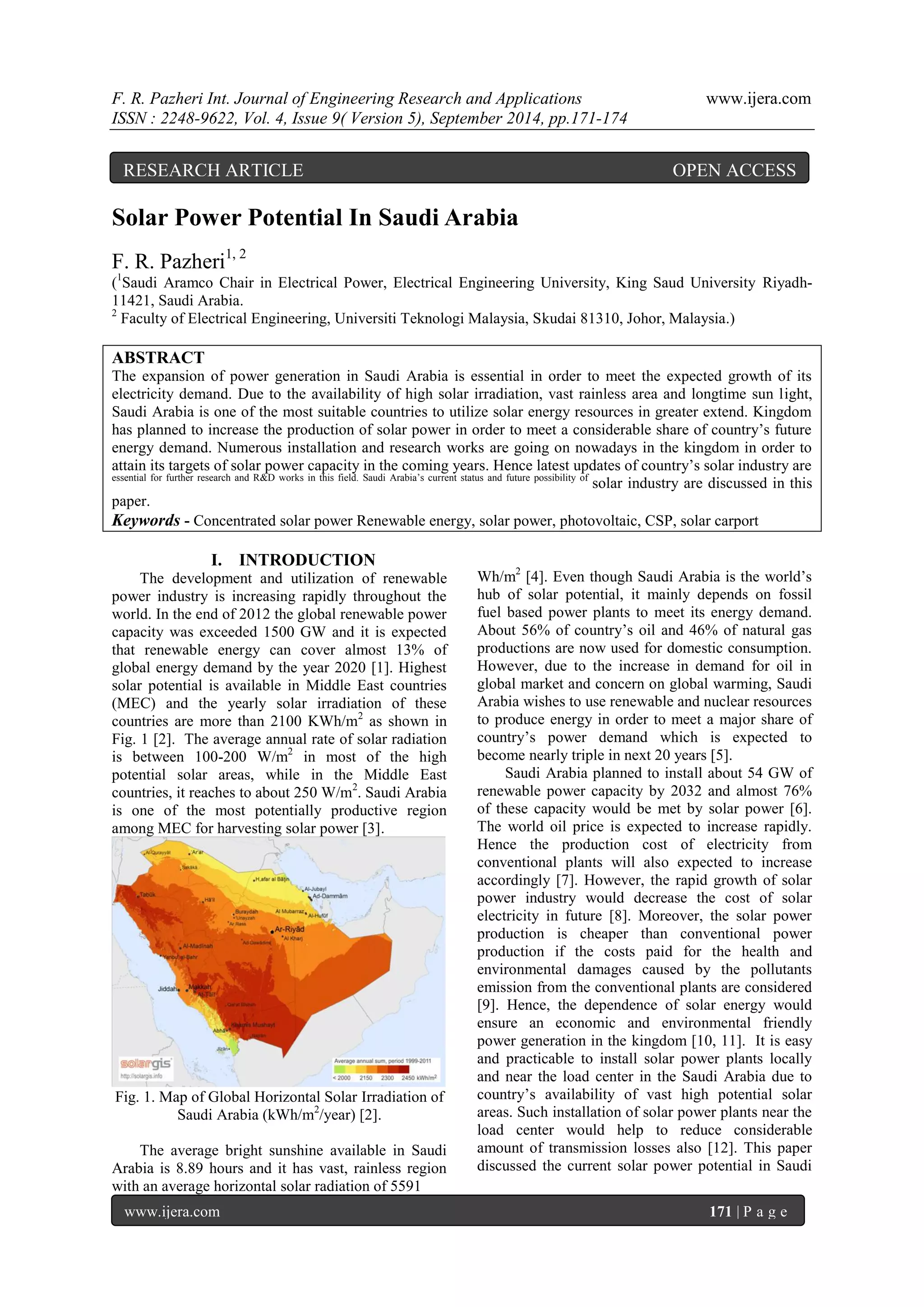 Solar Power Potential In Saudi Arabia | PDF | Power and Energy Industry ...