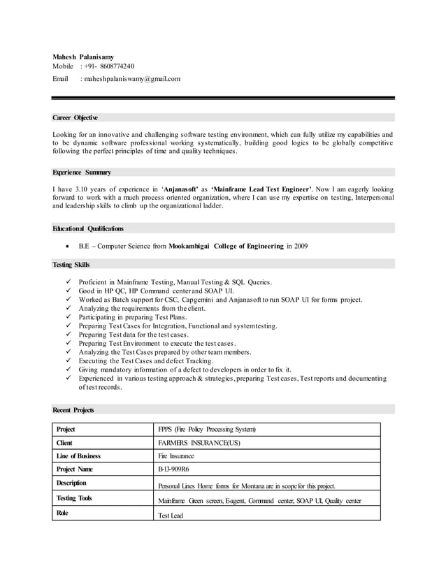 Resume_Mahesh | PDF