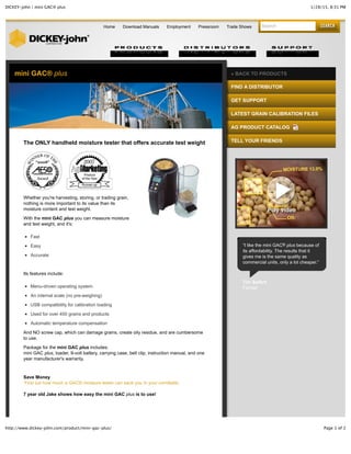 DICKEY-john | mini GAC® plus | PDF