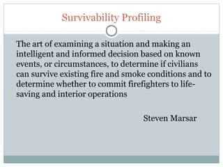 Survivability Profiling | PPT