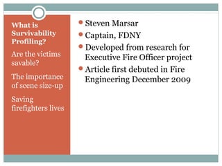 Survivability Profiling | PPT