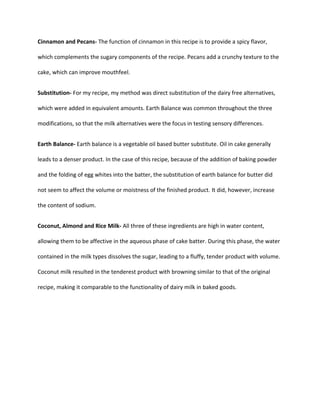 Recipe Modification, Product Analysis, Cost Analyis | PDF