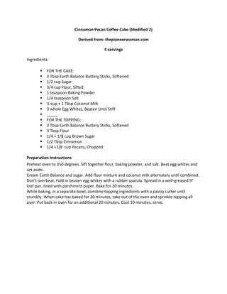 Recipe Modification, Product Analysis, Cost Analyis | PDF