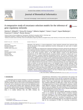A comparative study of covariance selection models for the inference of ...