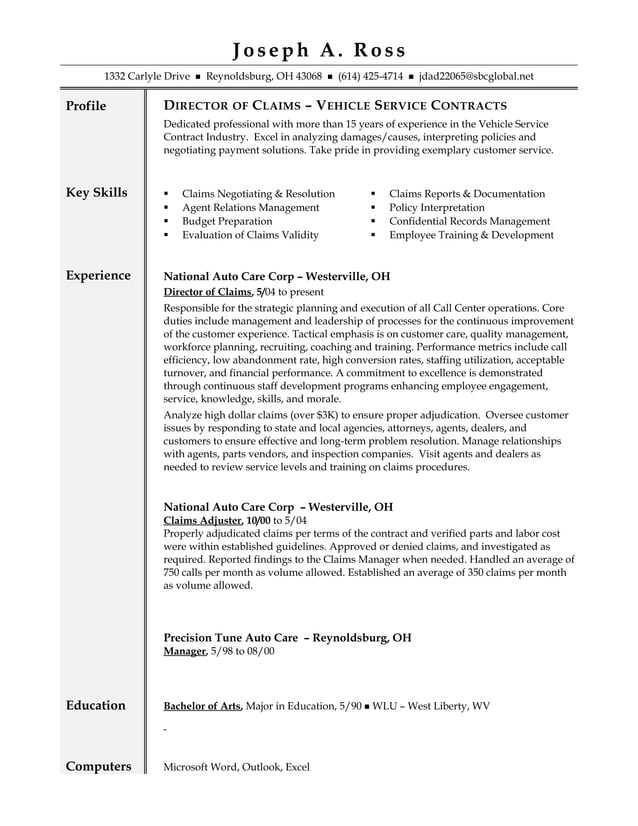 Joe Ross's Resume 3-16-16 | PDF