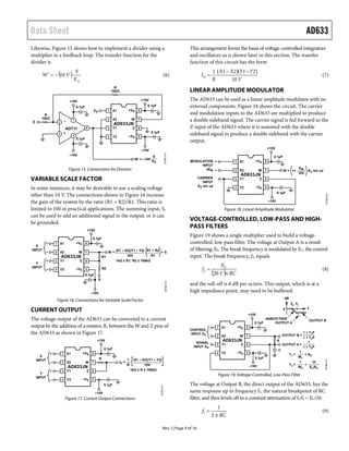 Datasheet Ad633 | PDF