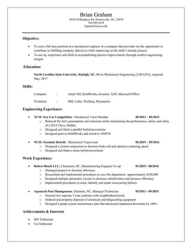 Resume - Brian Graham | PDF