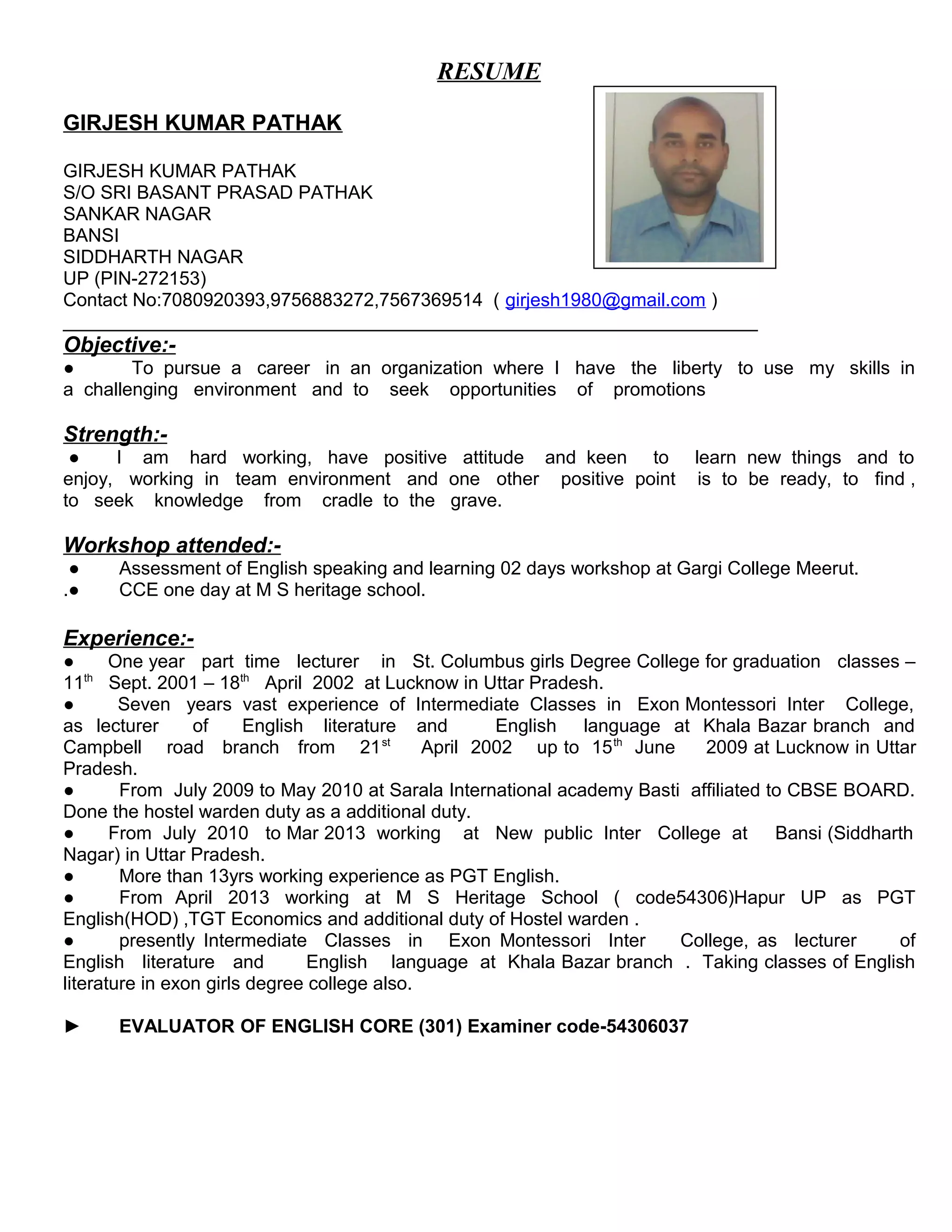 RESUMEupdate 3 SEP15 | DOC