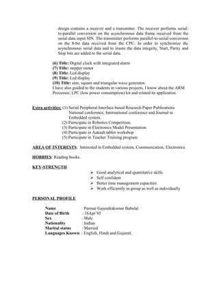 Resume for Embedded Engineer_1 | DOC