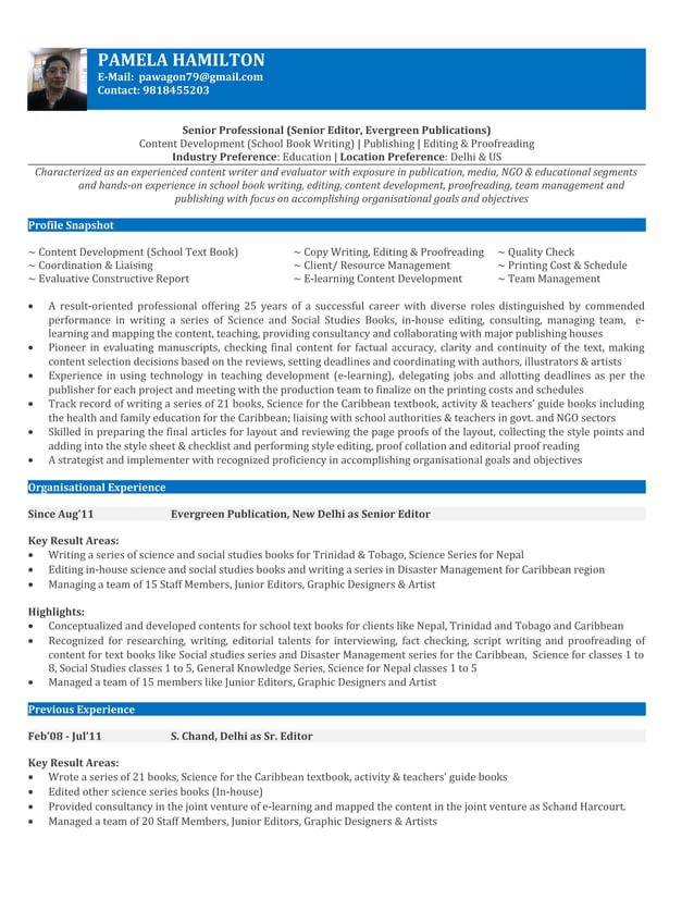 RESUME PAMELA 2016 | PDF