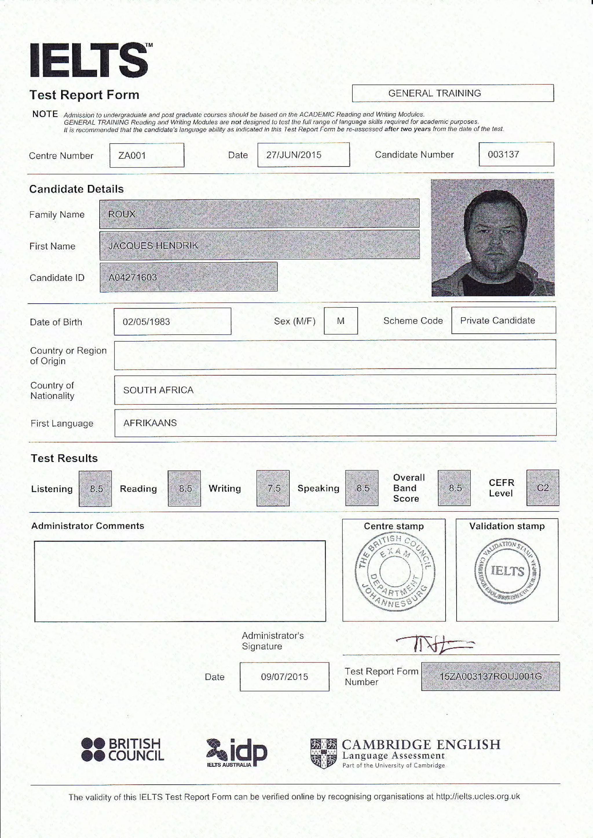IELTS_TEST_REPORT | PDF