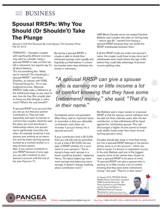 Huff - Spousal RRSP | PDF | Retirement Planning | Personal Finance