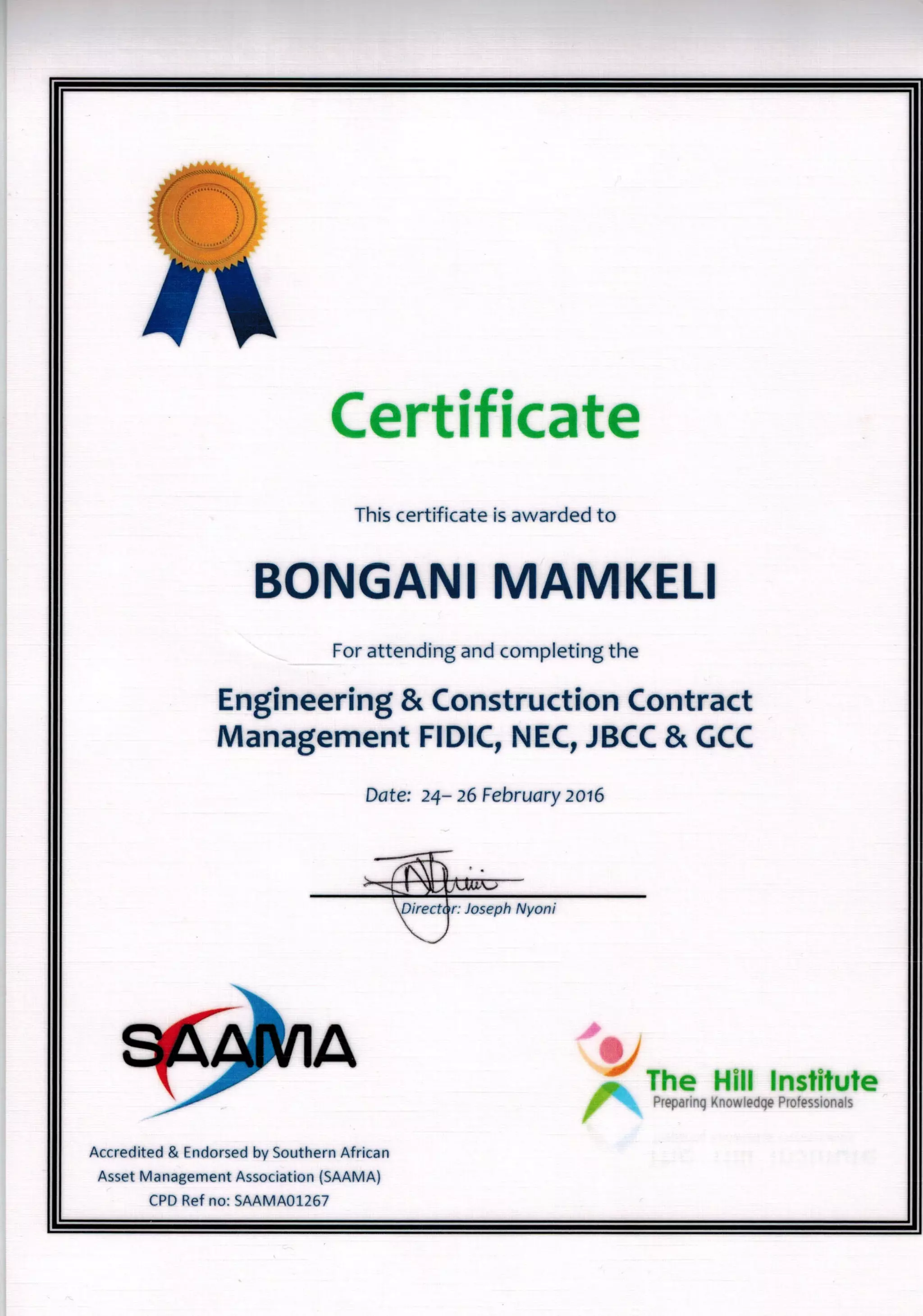 NEC-Fidic-JBCC-GCC Certificate | PDF