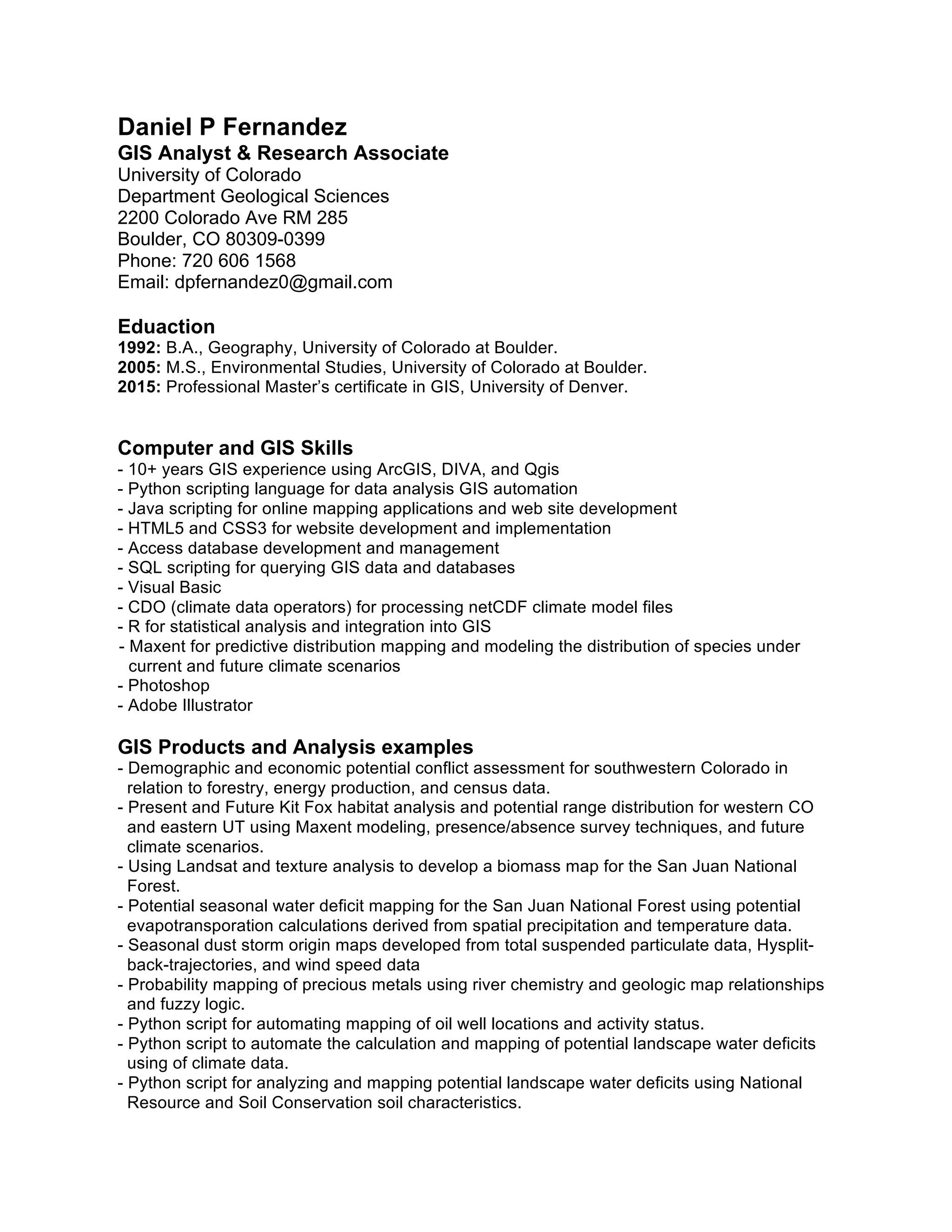 Daniel Fernandez Resume | PDF