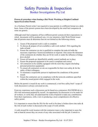 Permit Issue consideration#1 | DOC