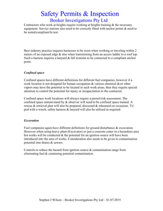 Permit Issue consideration#1 | DOC