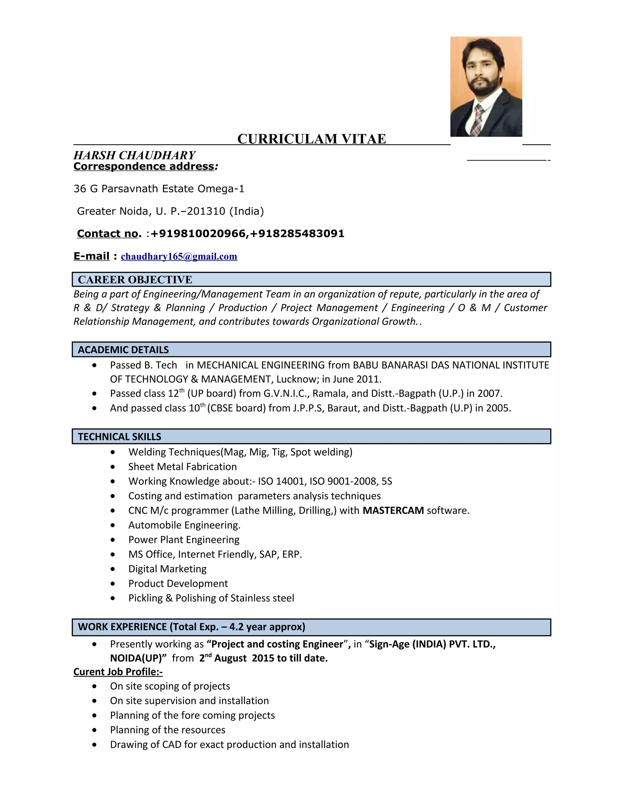 Harsh CV | PDF