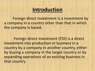 Presentation on FDI | PPT