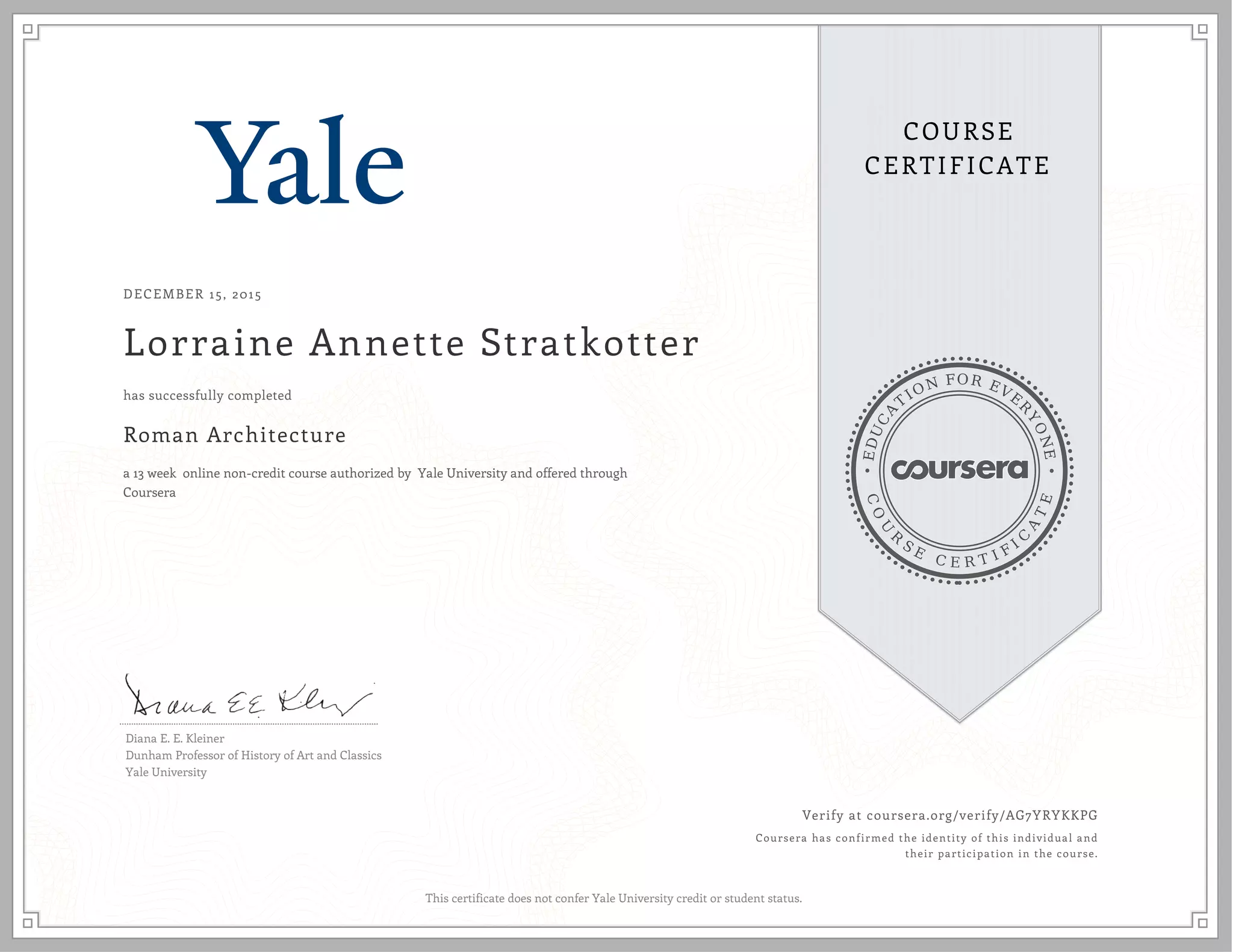 Certificate - Roman Architecture | PPT