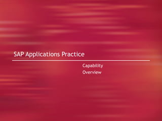 Sanchit SAP Application Capability | PPT