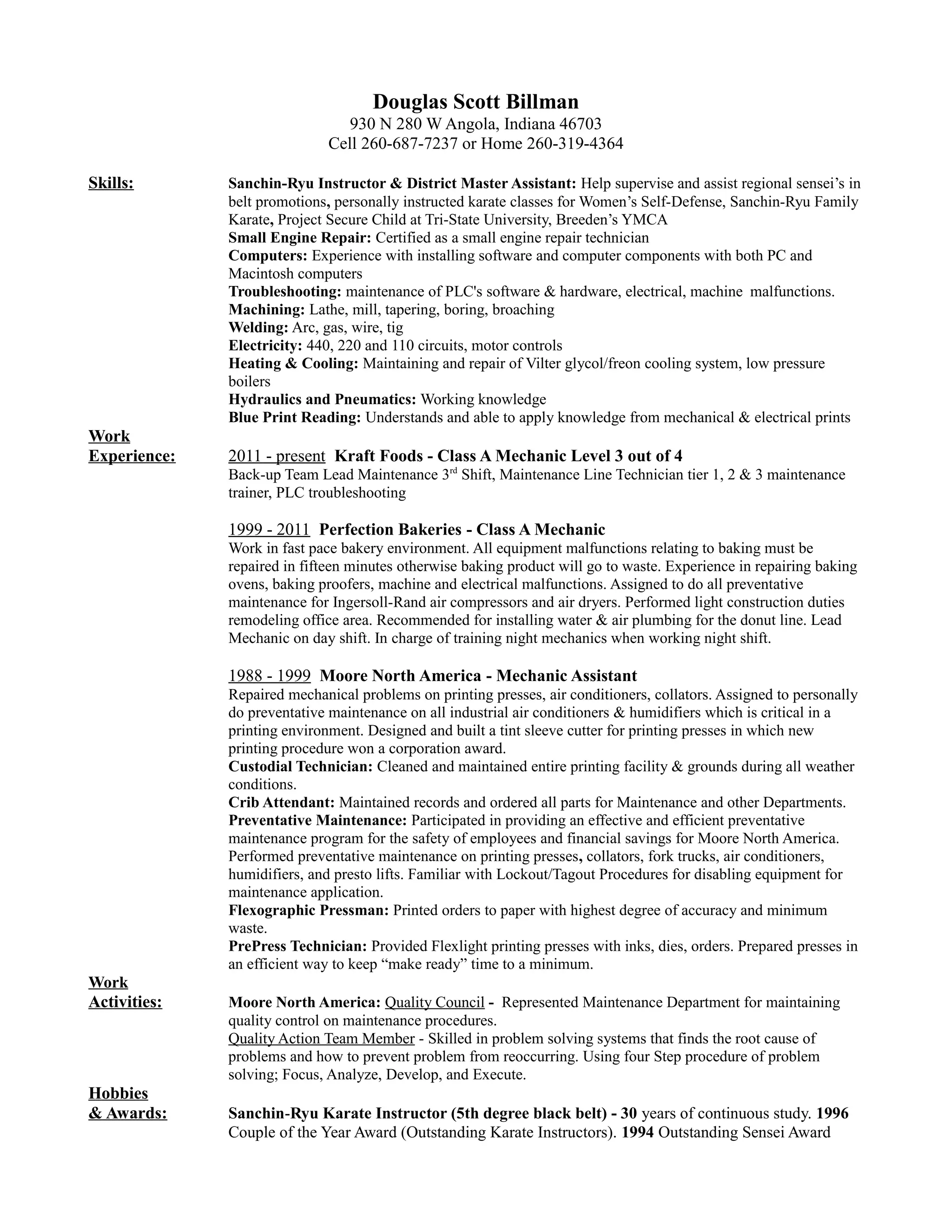 Doug resume 2015 | PDF