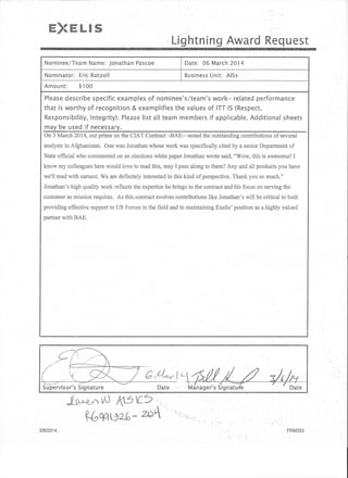 Exelis Lightning Award | PPT