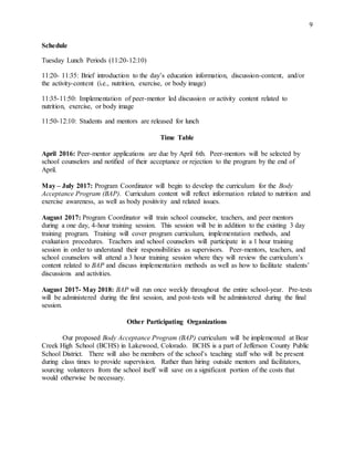 Body Acceptance Program | DOCX