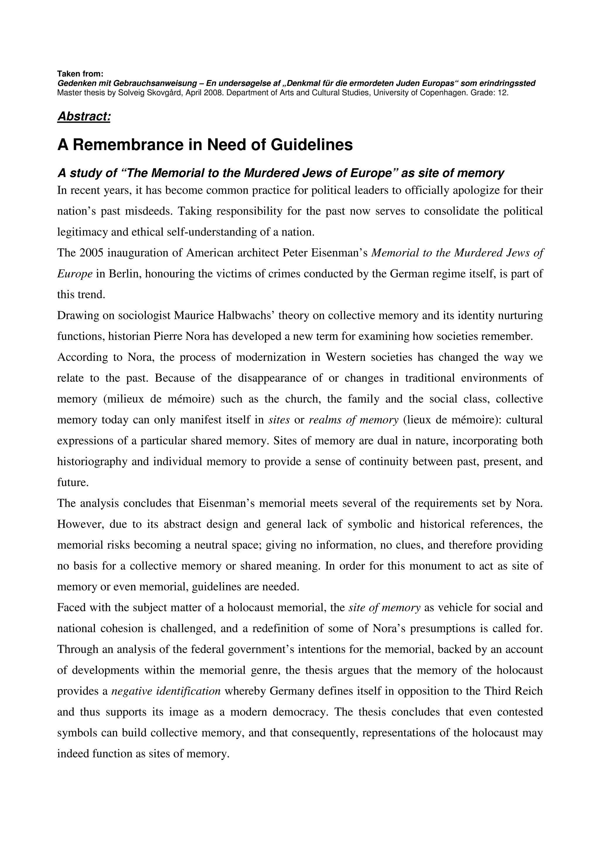 English abstract, master thesis | PDF