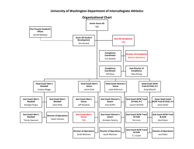UW Ath Dept Org Charts | PDF | College Football | College Sports