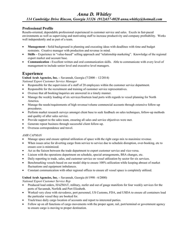 Anna Whitley Resume | DOC