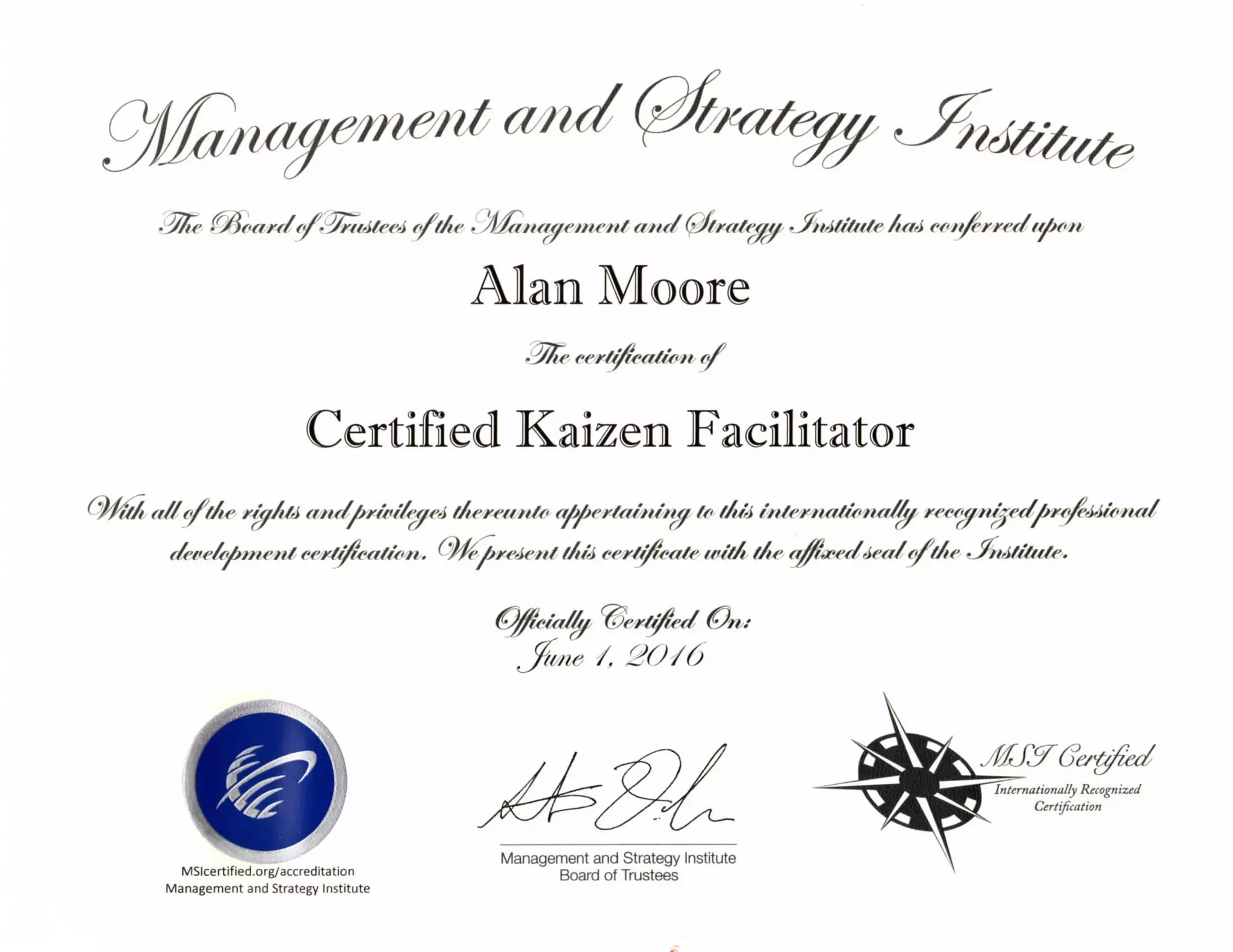 Kaizen Facilitator Certificate | PDF