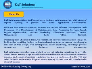 Kat-Solutions-online-marketing-Profile-PPT | PPTX | Web Development | Internet