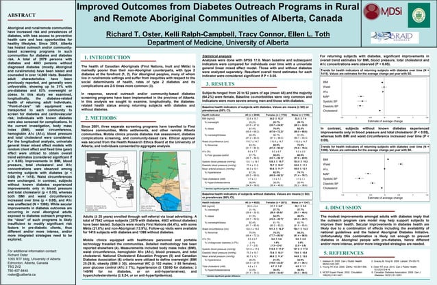 Improved Outcomes from Diabetes Outreach Programs in Rural and Remote ...