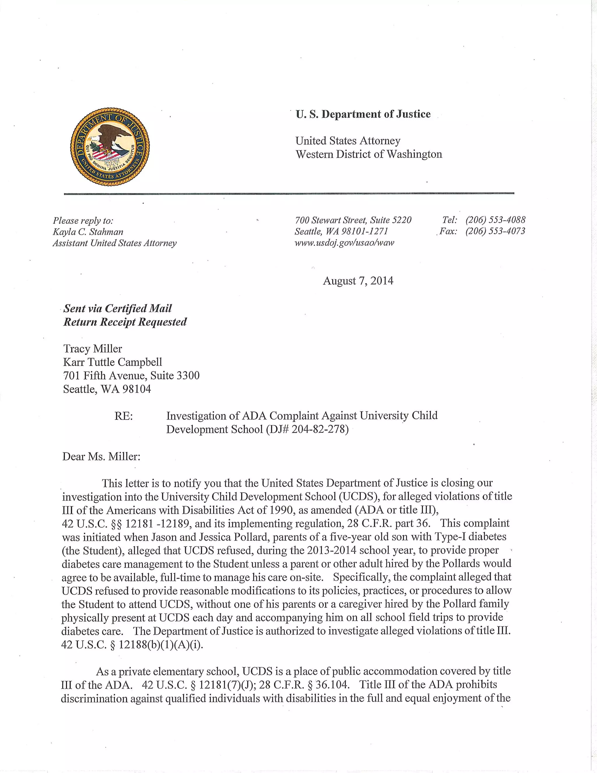 USDOJ: UCDS diabetes | PDF