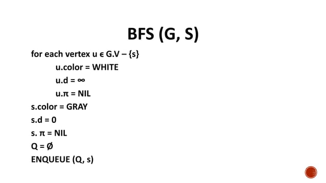 Breadth First Search (BFS) | PPTX