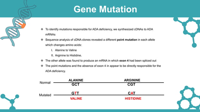Adenosine Deaminase Deficiency | PPTX | Blood Disorders | Diseases and ...