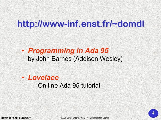 Ada 95 - Introduction | PPT