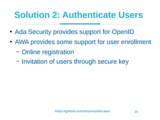 Secure Web Applications with AWA | PPT