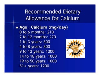 Ada in calcium-anddairy | PPT