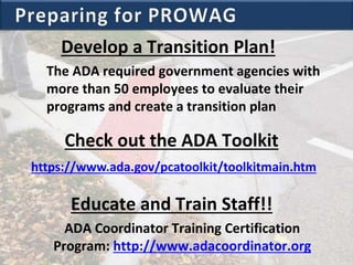 ADA PROWAG Update for Local Agencies | PPTX